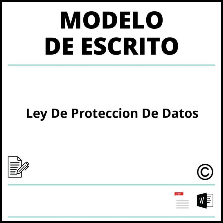 Modelo Escrito Proteccion De Datos