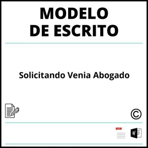 Modelo Escrito Concesión De Venia